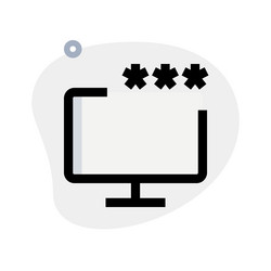 Secure access code to unlock the monitor Vector Image
