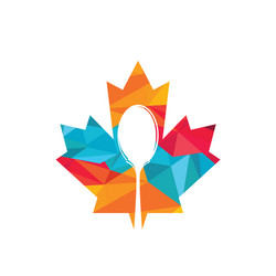 Creative canadian restaurant logo design Vector Image