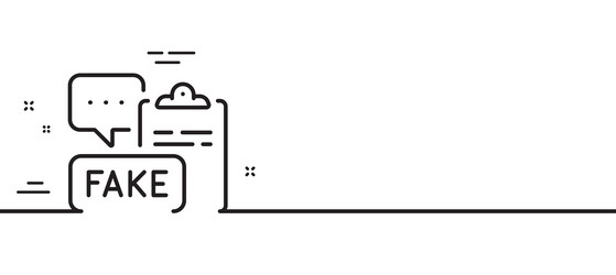 Fake document line icon propaganda conspiracy Vector Image