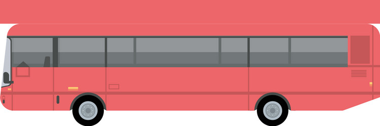 Design red tour bus transport Royalty Free Vector Image