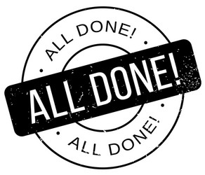 All done sticker Royalty Free Vector Image - VectorStock