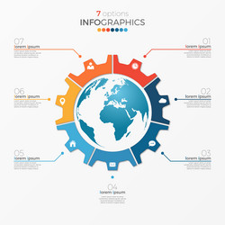 Infographics global template for 9 options Vector Image