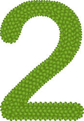 Four leaf clover of alphabet numbers 3 Royalty Free Vector