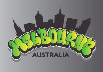 Melbourne australia cityscape city skyline Vector Image