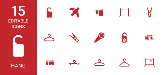 14 hanger icons Royalty Free Vector Image - VectorStock