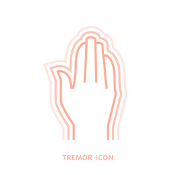 Hand tremor linear icon pictogram symbol Vector Image