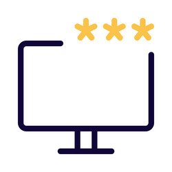 Secure access code to unlock the monitor Vector Image