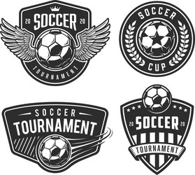 Soccer goalkeeper emblem Royalty Free Vector Image