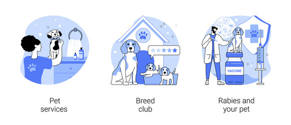 Animal services abstract concept Royalty Free Vector Image