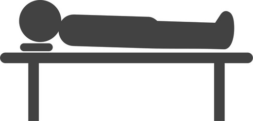 Body lying on table Royalty Free Vector Image - VectorStock