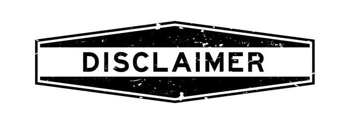 Grunge black disclaimer word oval rubber stamp Vector Image