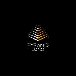 Solar panel polygon technology gold logo Vector Image