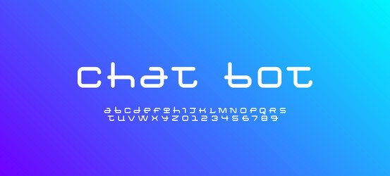 Technology alphabet font Royalty Free Vector Image