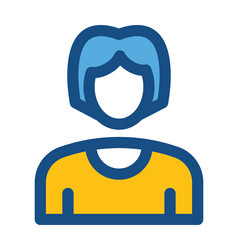 Young girl line icon Royalty Free Vector Image