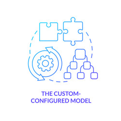 Custom configured model light blue concept icon Vector Image