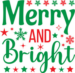 Merry christmas text for banner or poster design Vector Image