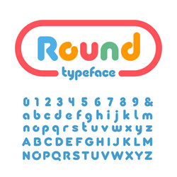 Donut font on white background Royalty Free Vector Image