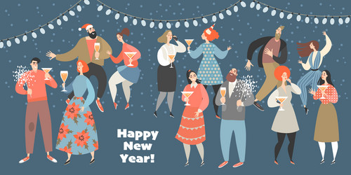 Cute new year baby cartoon character Royalty Free Vector