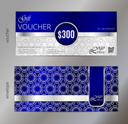 Gift card or voucher template Royalty Free Vector Image