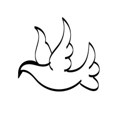 Holy spirit line art design for print Royalty Free Vector