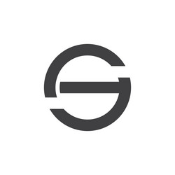 Letter sg simple geometric round circle logo Vector Image