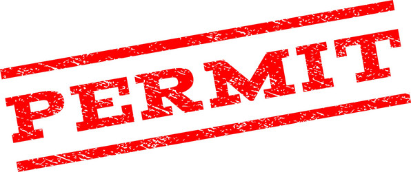 Work permit stamp work permit rectangular stamp Vector Image