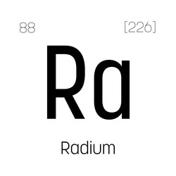 Radium ra periodic table element Royalty Free Vector Image