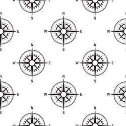 Compass icon set wind rose icons vintage Vector Image
