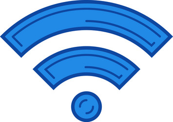 Wireless connection line icon Royalty Free Vector Image
