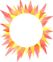 Abstract fire flame on gray background watercolor Vector Image