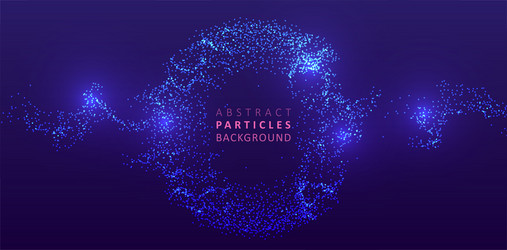 Particles liquid dynamic flow Royalty Free Vector Image