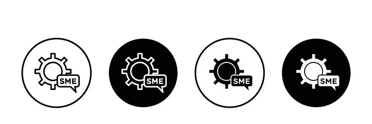Sme icon set small enterprise expert symbol Vector Image