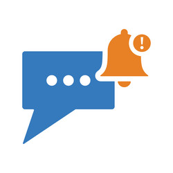 Chat notification icon black design Royalty Free Vector