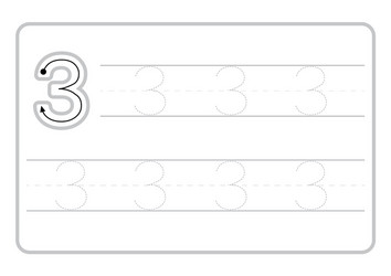 Printable number flashcards for teaching Vector Image