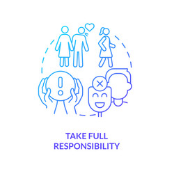 Take full responsibility turquoise concept icon Vector Image