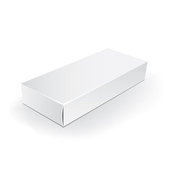 Realistic template blank white package paper box Vector Image