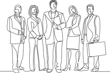 Continuous one line drawing group jumping friends Vector Image