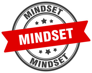 Mindset stamp label on transparent Royalty Free Vector Image