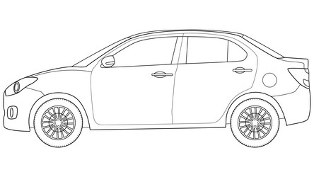 Outline Sedan Car Drawing Vector Images (over 1,000)