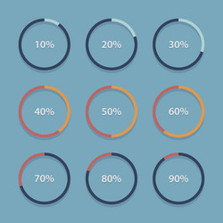 70 percent circle chart infographic icon Vector Image