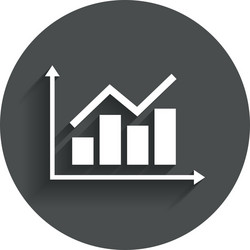 Sales growth chart icon Royalty Free Vector Image