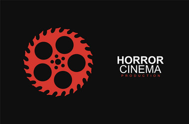 Horror movie production business logo design Vector Image