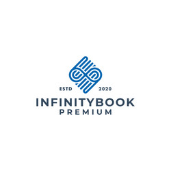 Infinity book logo template design Royalty Free Vector Image