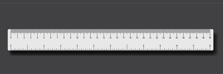 Isolated realistic ruler Royalty Free Vector Image