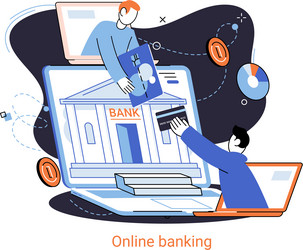 Online banking platform remote bank service Vector Image