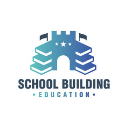 University building logo Royalty Free Vector Image