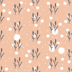 Seamless pattern with dark silhouette reed Vector Image