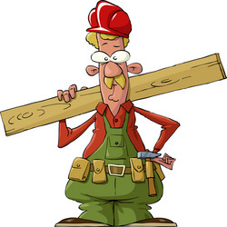 Carpenter cartoon Royalty Free Vector Image - VectorStock