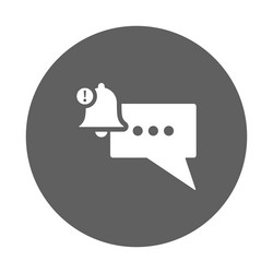 Chat notification icon black design Royalty Free Vector