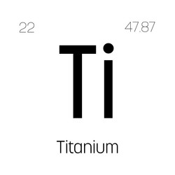 Titanium ti periodic table element Royalty Free Vector Image
